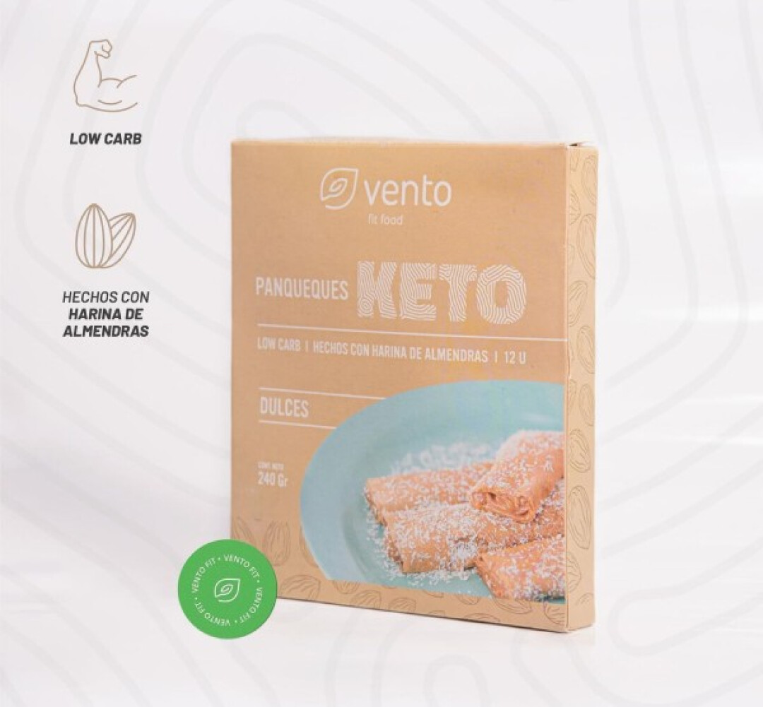 PANQUEQUES DULCES X12U CON H. ALMENDRAS | Vento Fit